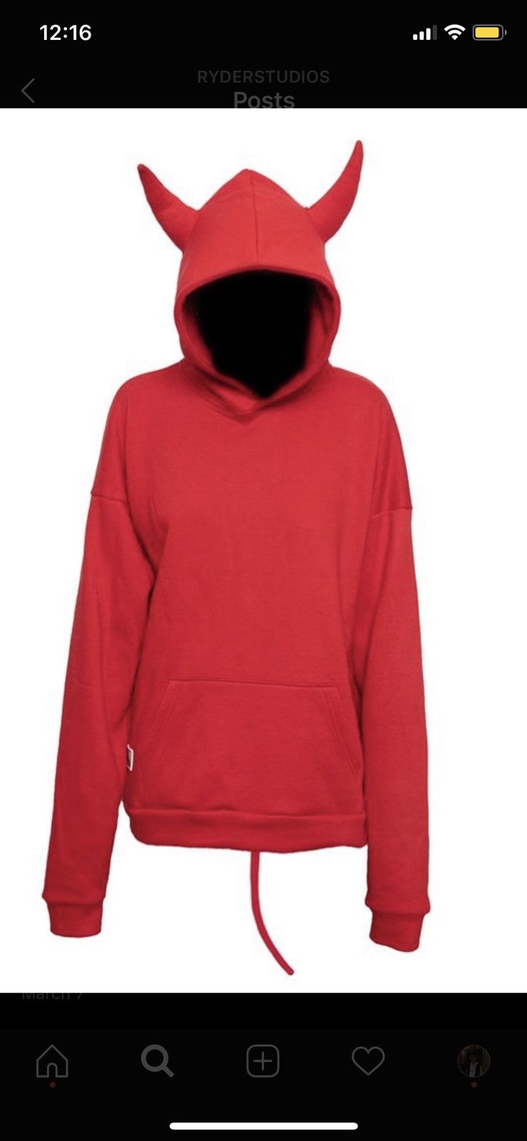 Other Ryder Studios Red Devil Hoodie | Grailed