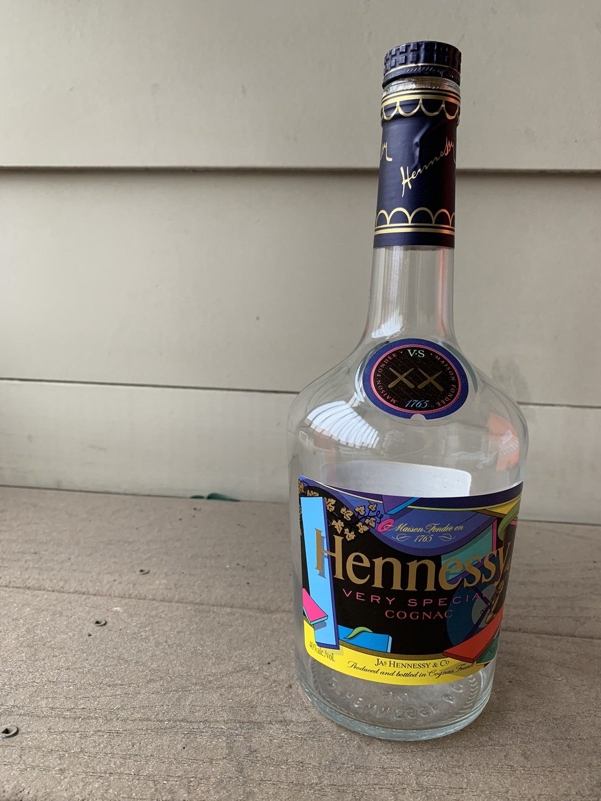 Hennessy × Kaws Kaws Hennessy Bottle Empty Rare | Grailed