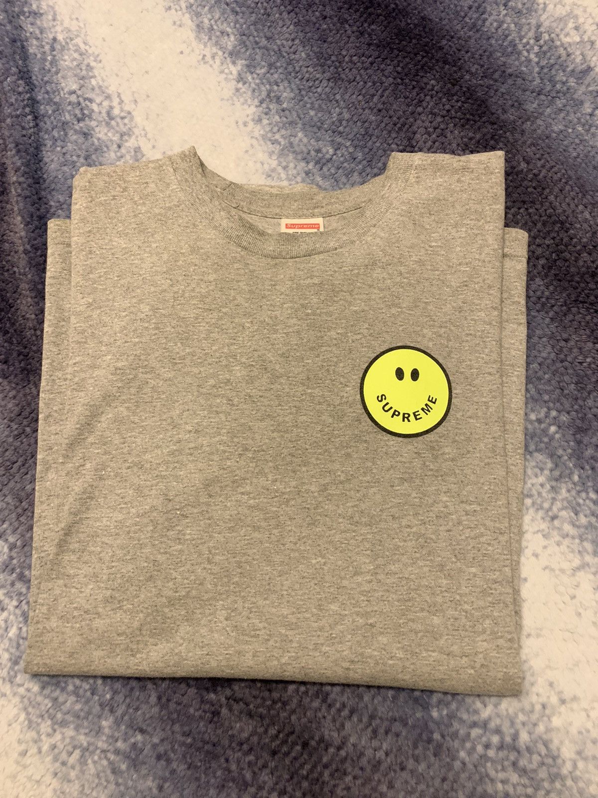 Supreme Supreme Whatever Smiley Tee Heather Grey Size L | Grailed