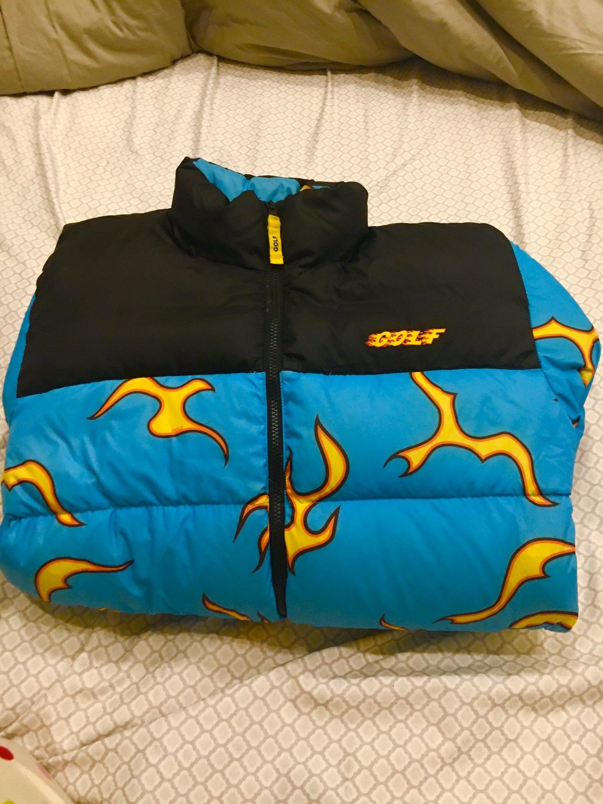 Golf Wang Blue Flame Puffer | Grailed