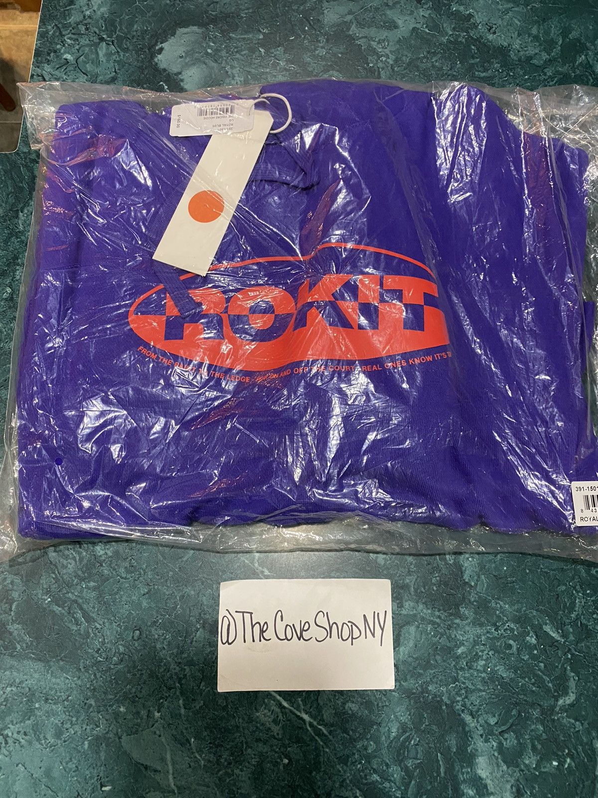 Rokit Rokit logo hoodie blue size L brand new 100% authentic | Grailed