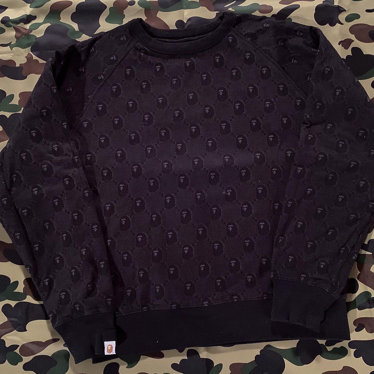 Bape Bape Gucci Reversible Apehead Monogram Crewneck | Grailed