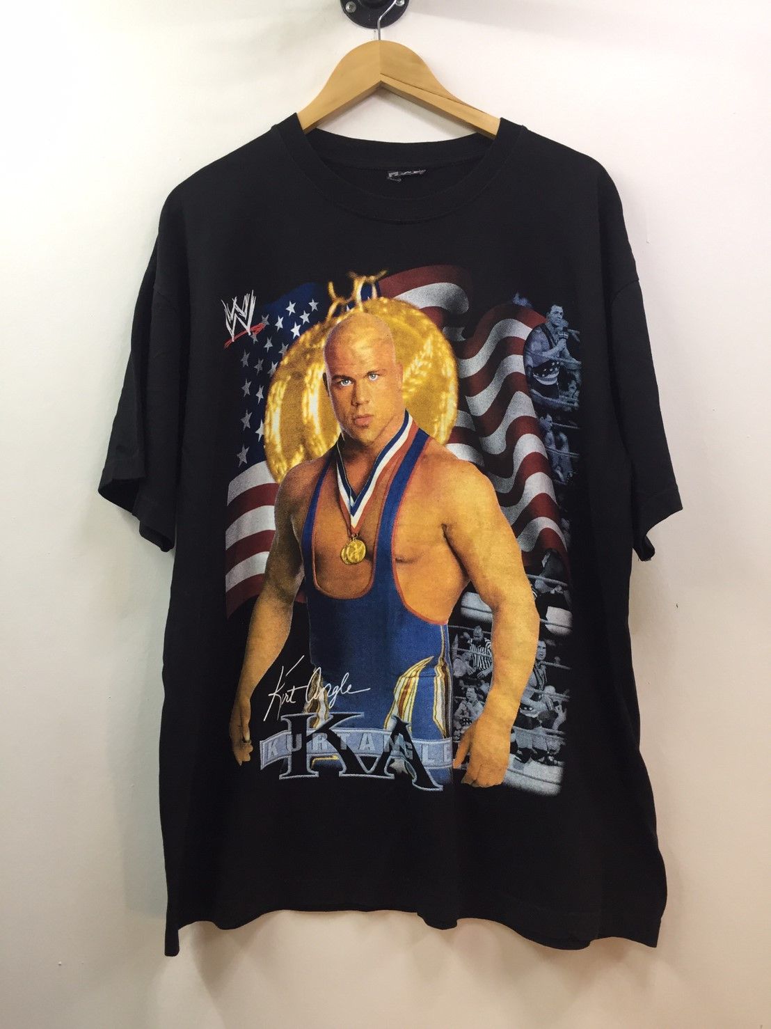 Vintage Kurt Angle Vintage 2000s Bootleg WWE Wrestling Shirt XL | Grailed