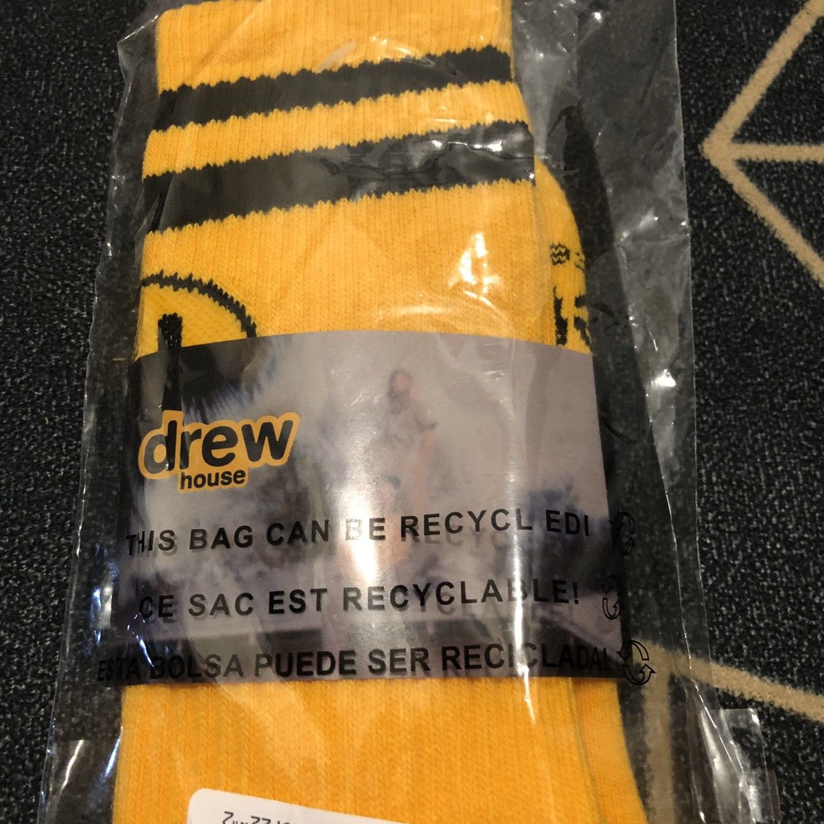 Justin Bieber Drew House X Justin Bieber -Golden Yellow Mascot Socks ...