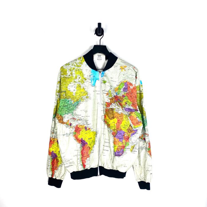 Vintage Vintage Wearin the World Map Jacket Size L Kurt Cobain | Grailed