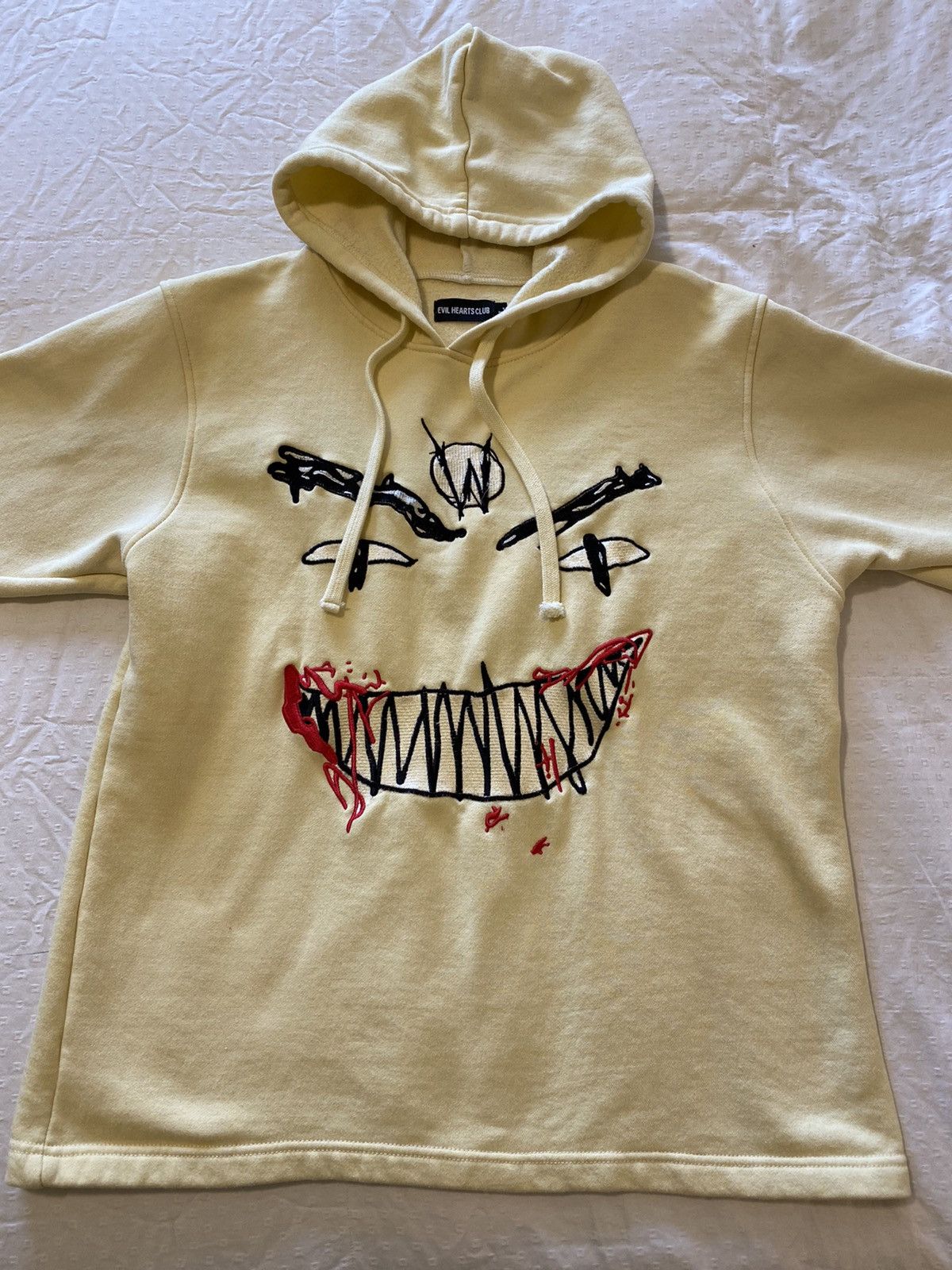 Streetwear Evil Hearts Club x Le Wuz Evil Face Hoodie | Grailed