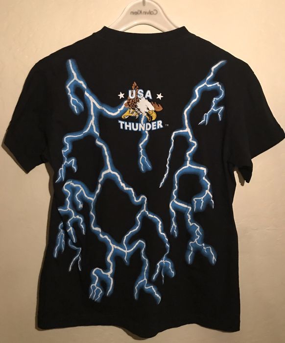 Vintage ️RARE 90s American USA Thunder Lightning Shirt Travis Scott ...