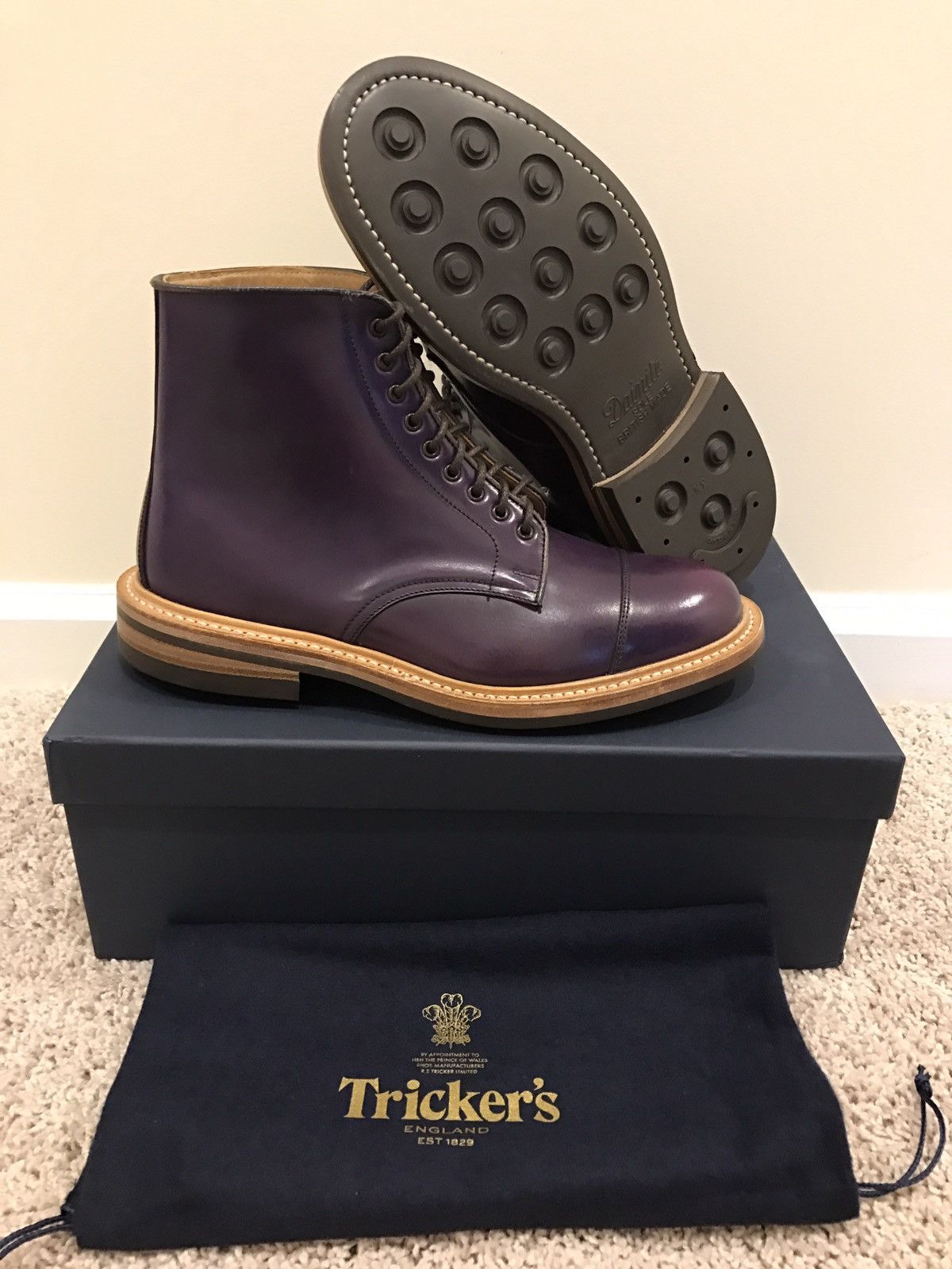 Trickers Brett -Iris (Purple) Cordovan U.K. 7 | Grailed