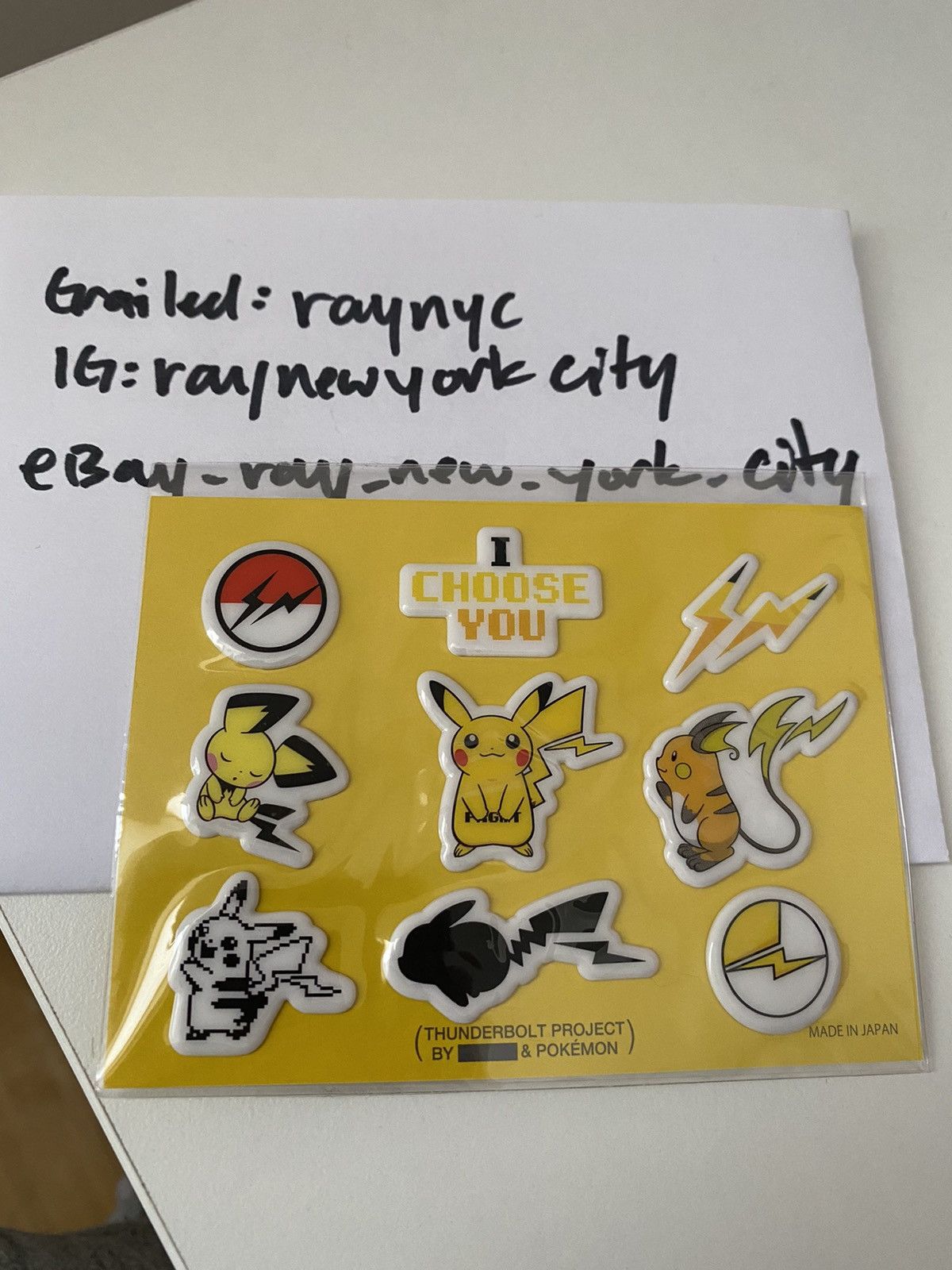 Fragment Design Fragment Pokemon Thunderbolt Project Sticker Set ...