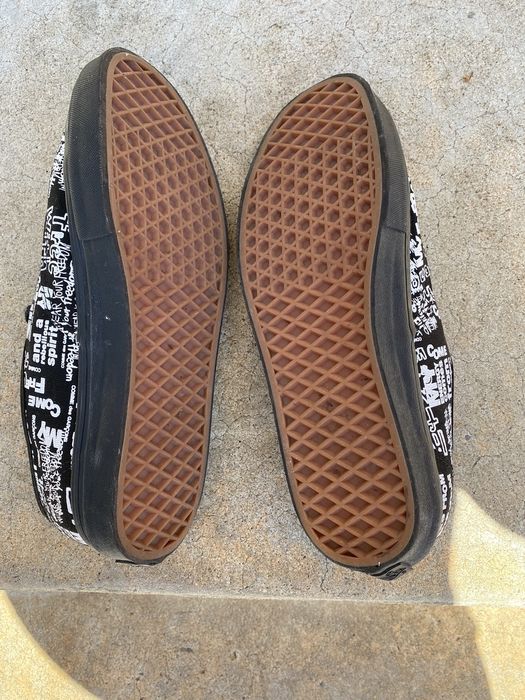 Vans Authentic LX CDG Message Graffiti Black | Grailed