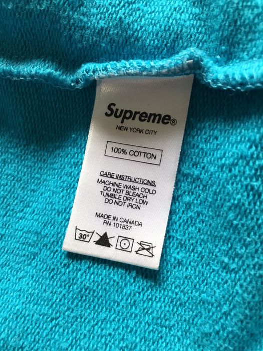 Supreme Turquoise Zip Up Hoodie | Grailed
