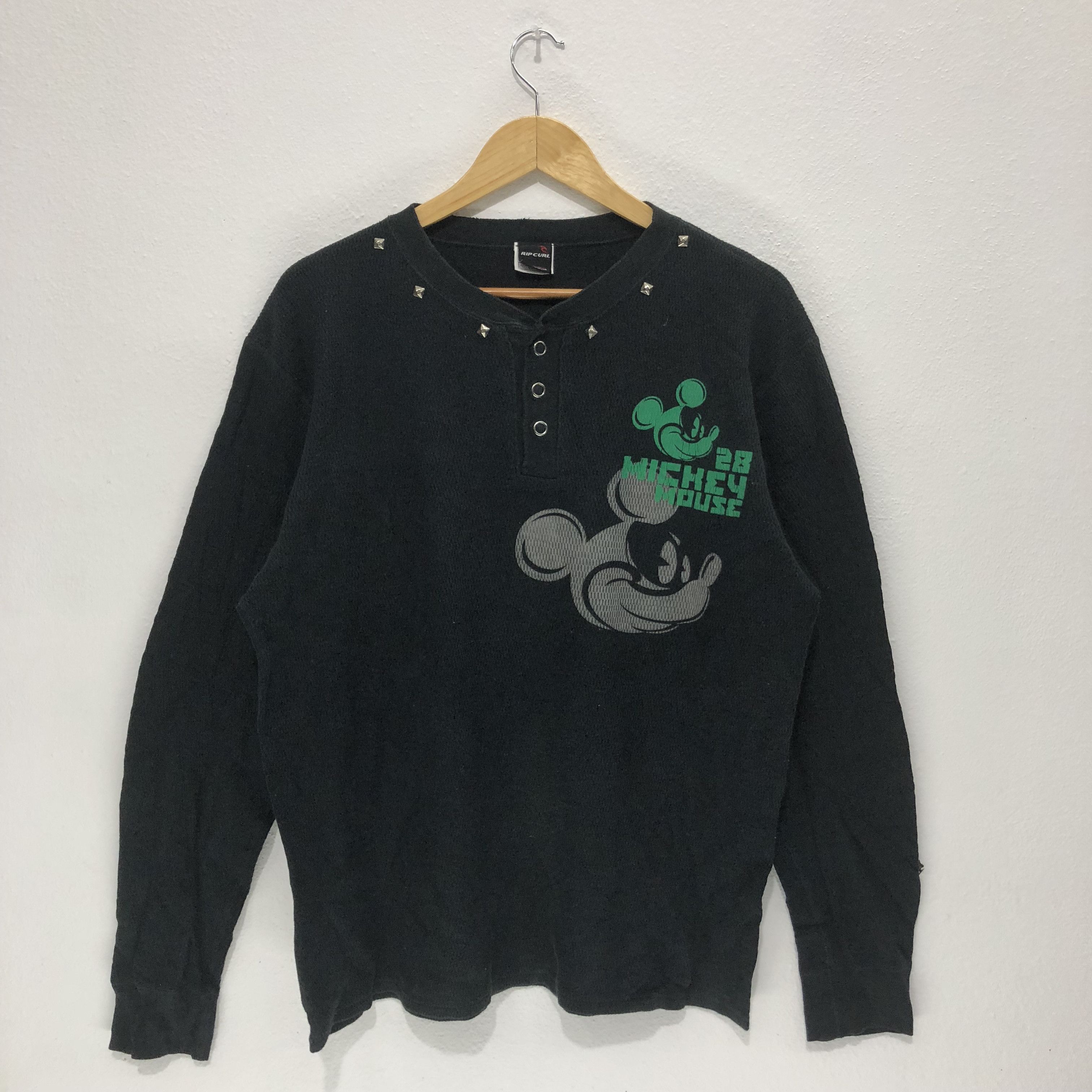 Rip Curl Rip Curl Mickey Mouse Big Logo Spell Out Black L | Grailed