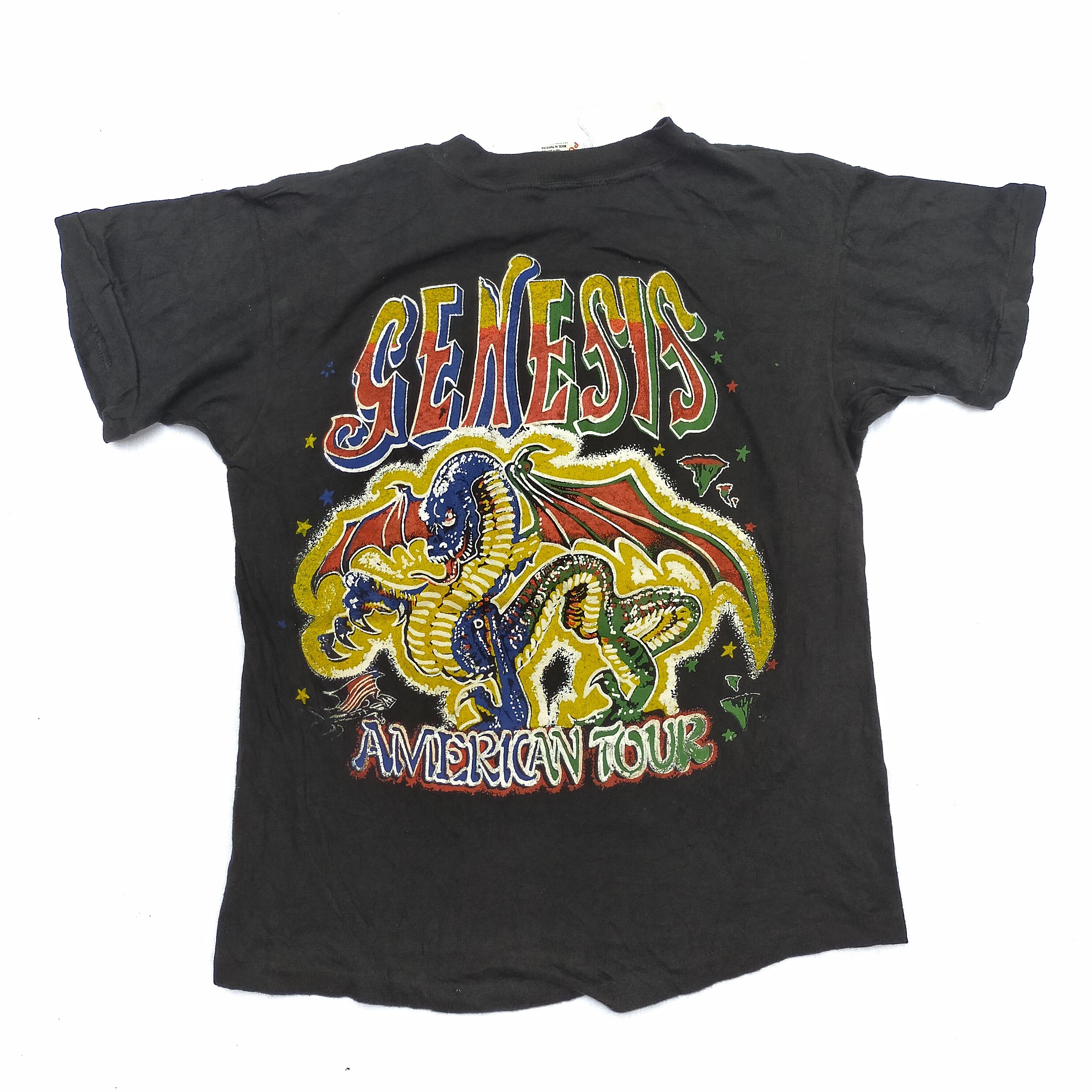 Band Tees × Vintage Vintage 80s Genesis American Tour Bootleg band ...