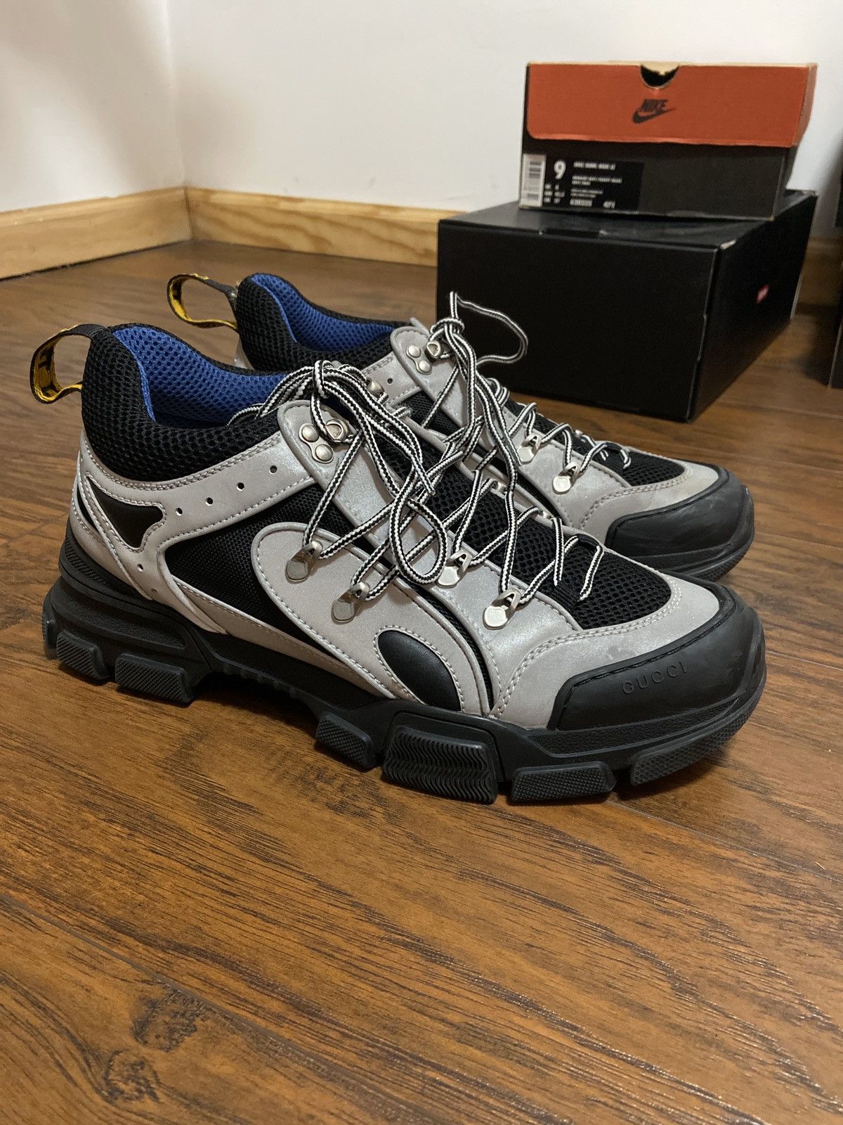 Gucci Flashtrek Low Reflective Grey | Grailed