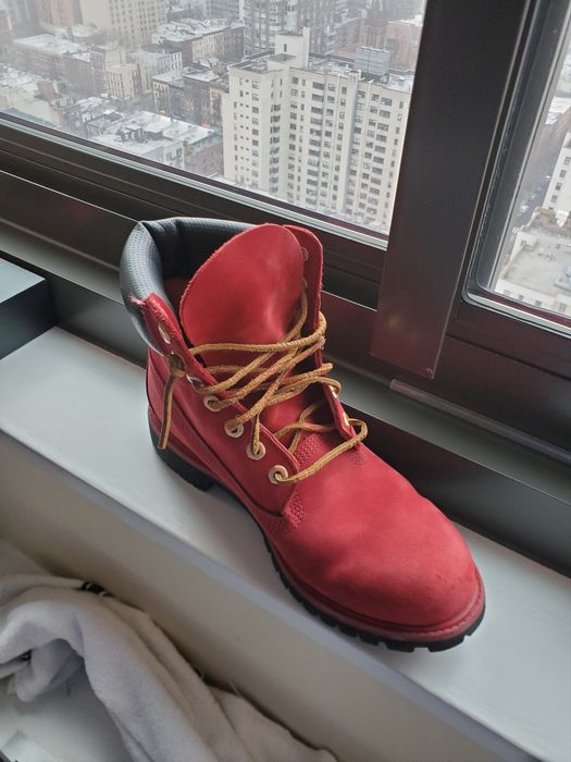Timberland Red Timbs | Grailed