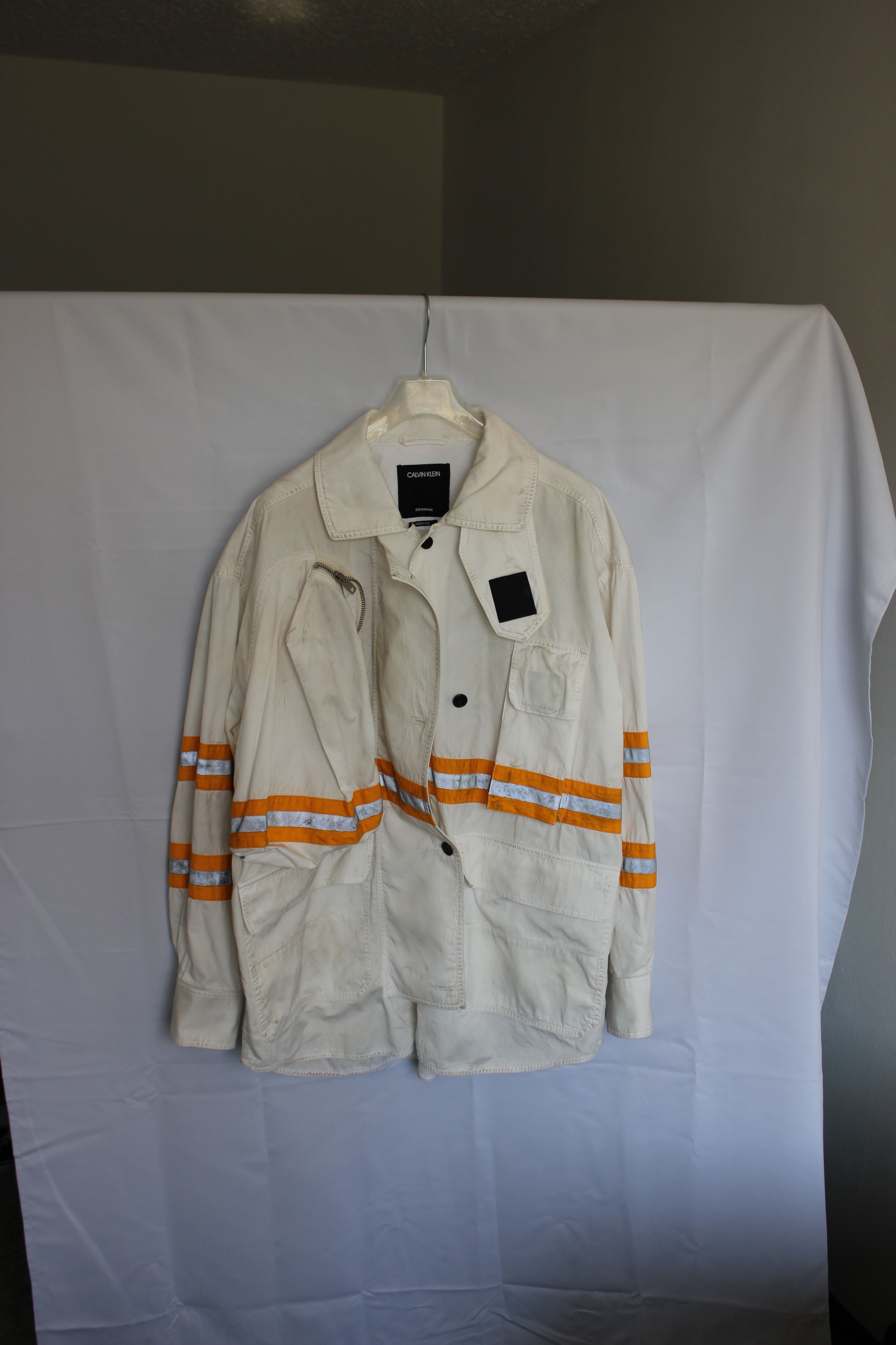 Calvin Klein 205W39NYC × Raf Simons Rare Distressed Aged Fireman jacket ...