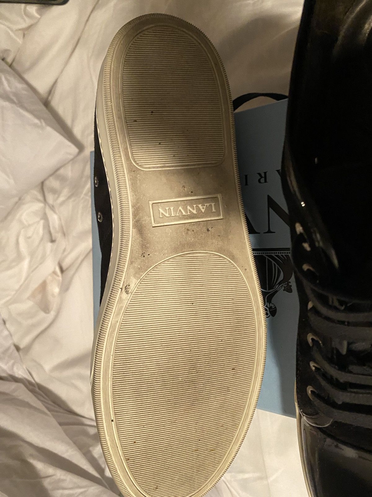 Lanvin Lanvin DBB1 Black Suede Calfskin Sneaker 9 | Grailed