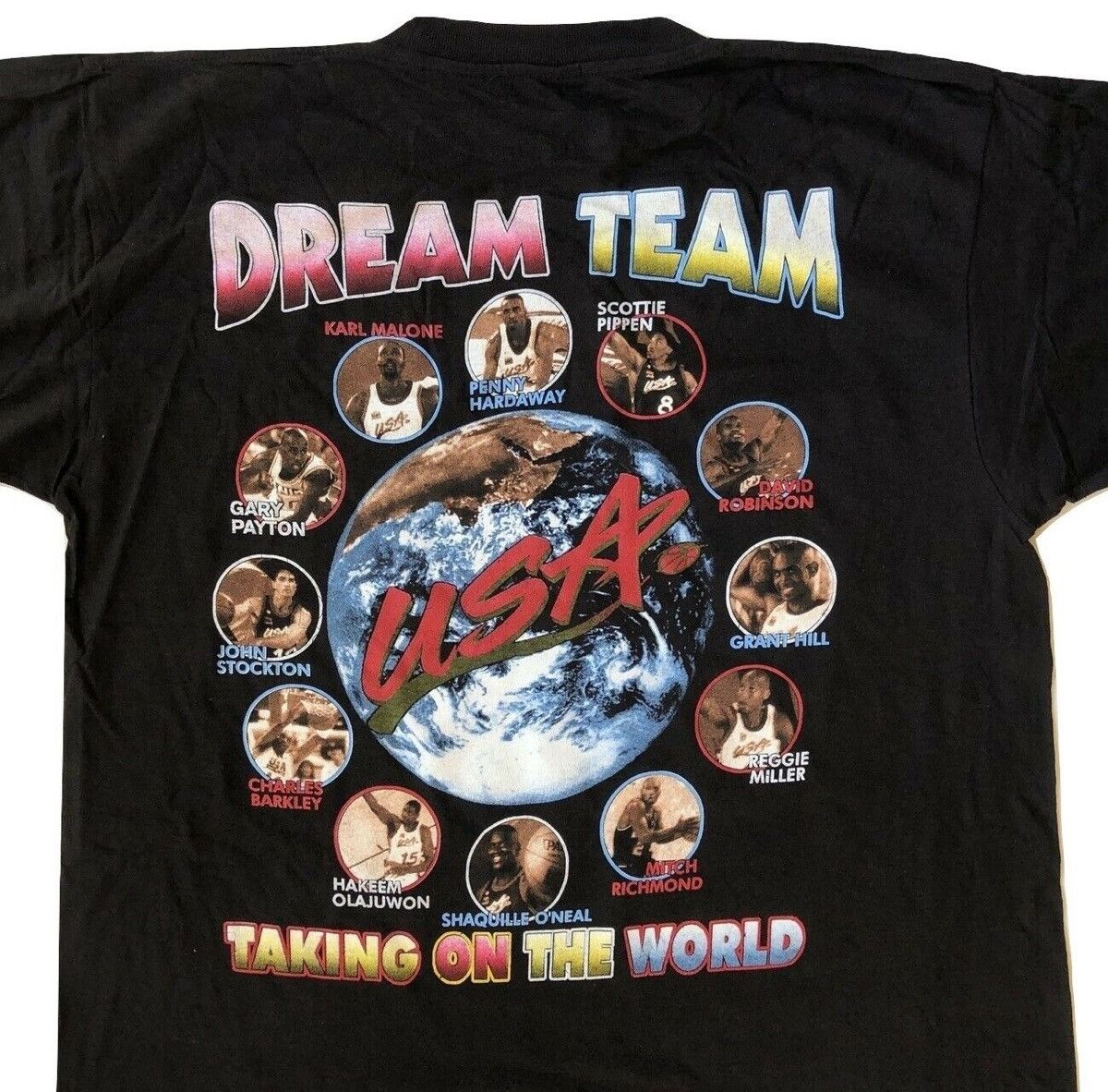 NBA Vintage USA NBA Dream Team Olympic Rap Tee Shirt Bay Club XL | Grailed