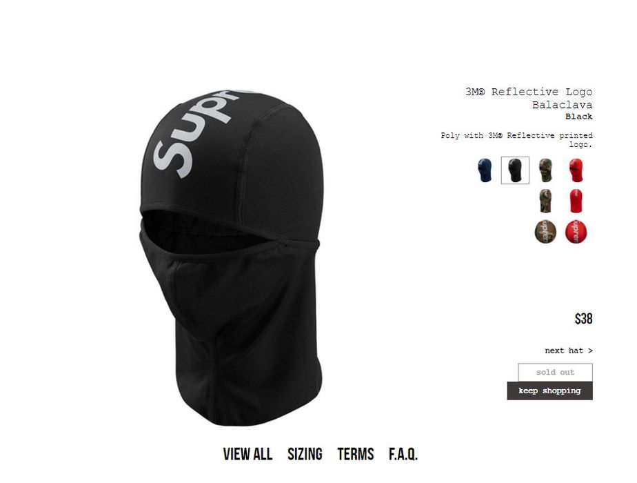 Supreme Balaclava Face Mask Black | Grailed