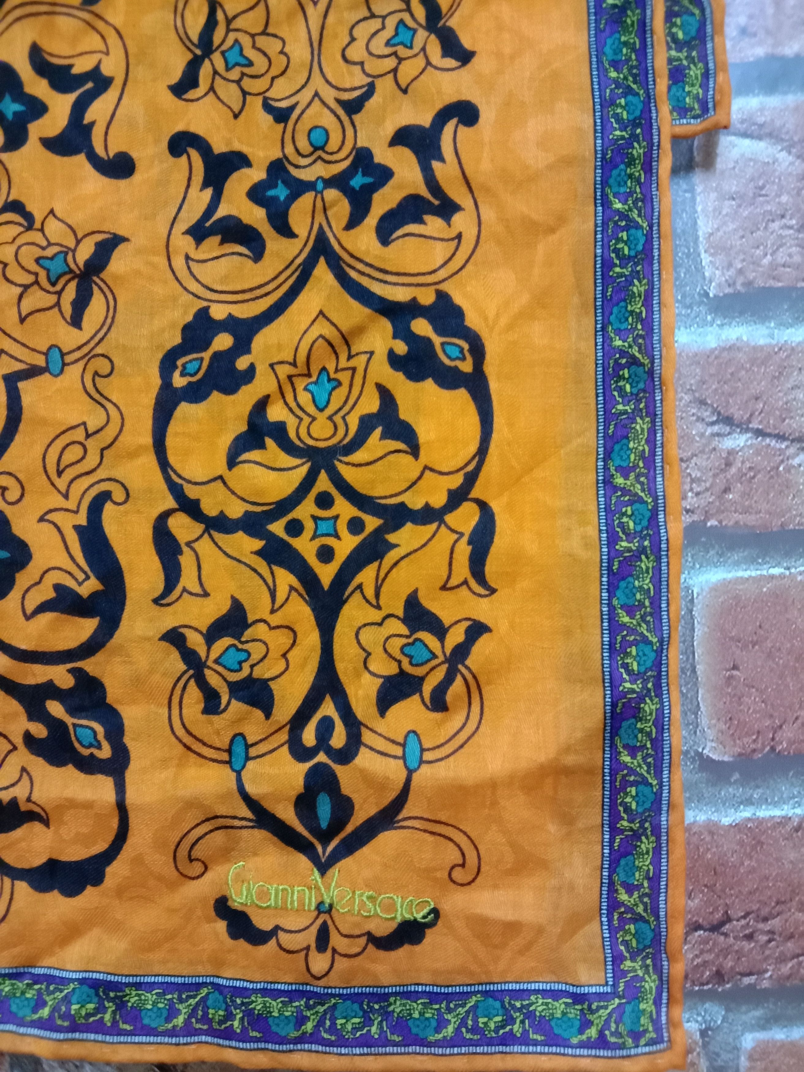 Gianni × Versace × Vintage Gianni versace handkerchief bandana | Grailed