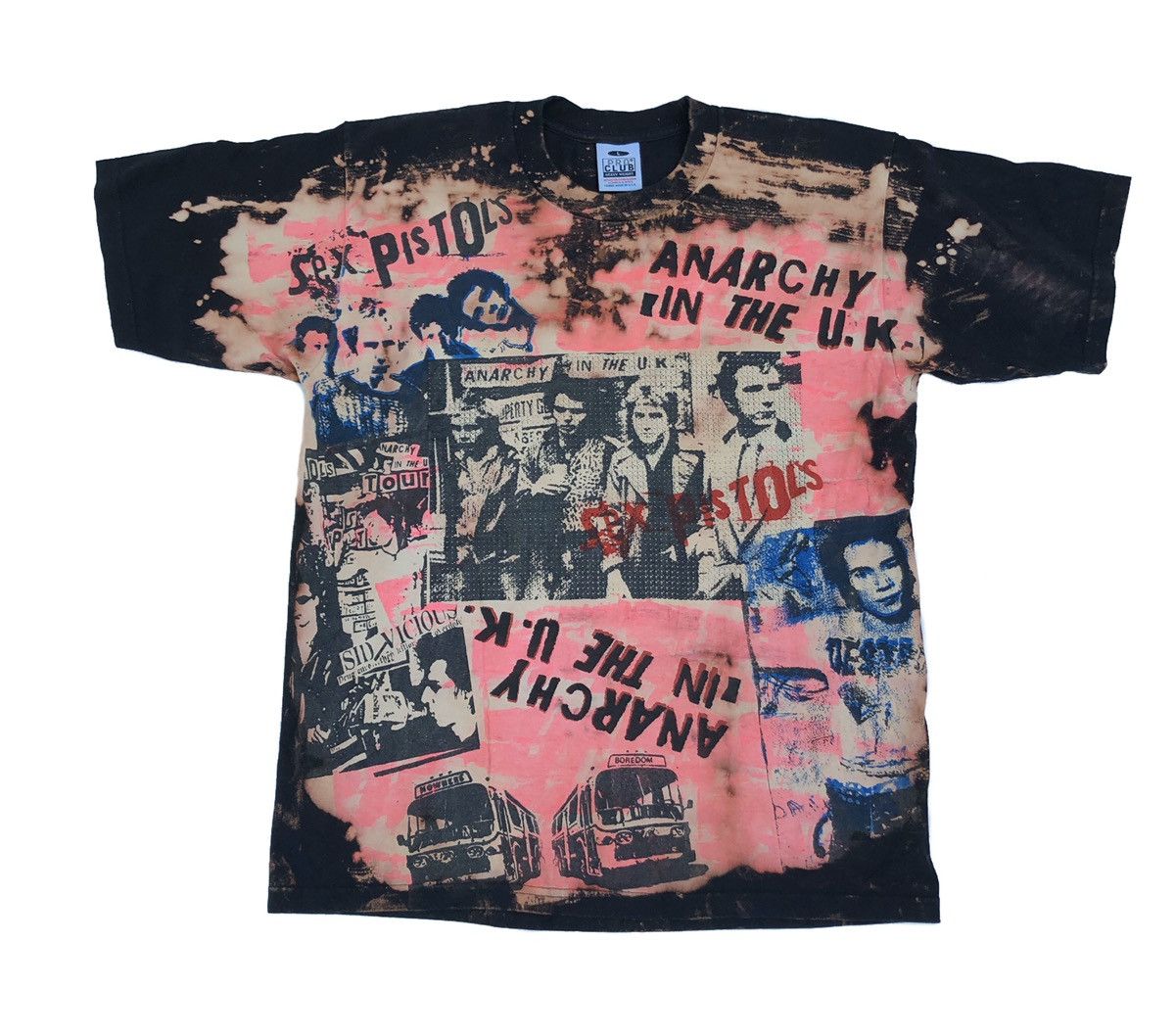 Band Tees × Rock Band Sex Pistols Anarchy In The Uk Acid wash T shirt ...