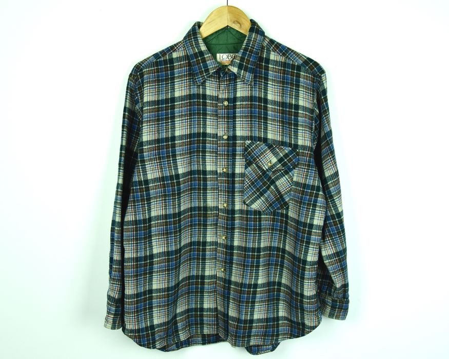 Vintage PENDLETON x LOBO 80's L Shirt Wool Plaid Flannel Check | Grailed
