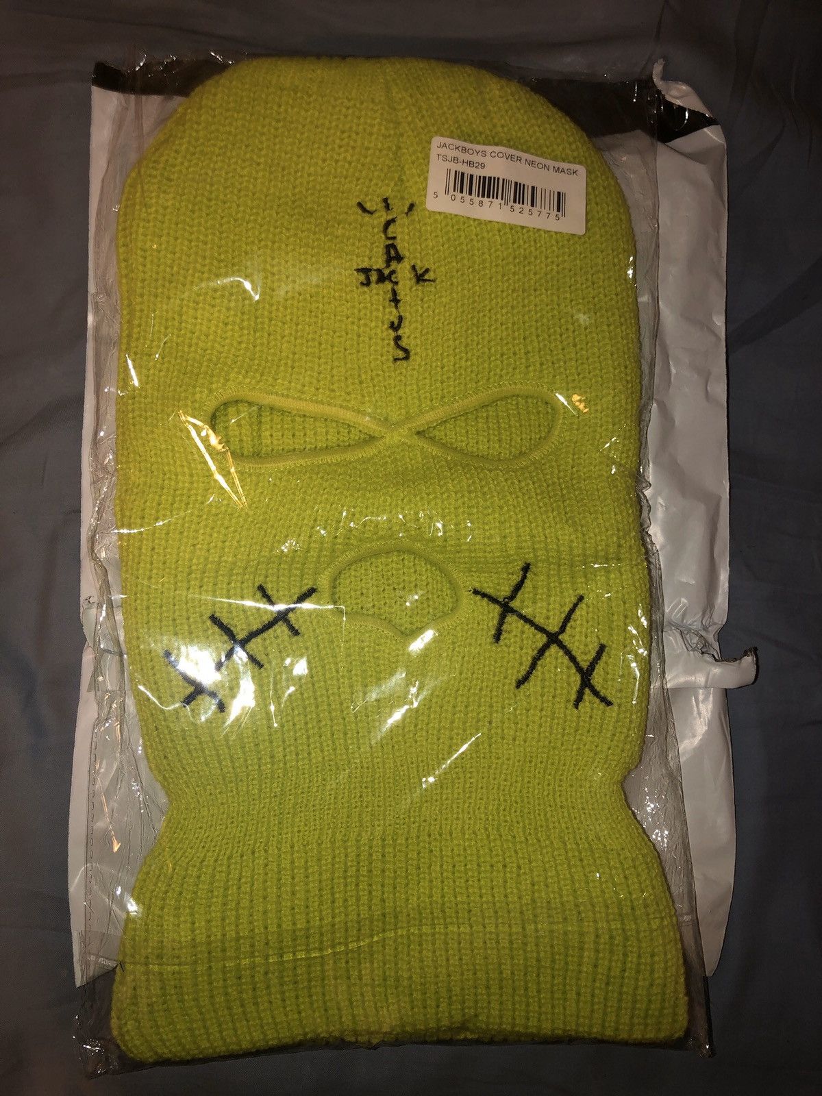 Travis Scott Travis Scott Jack Boys Neon Green Ski Mask | Grailed