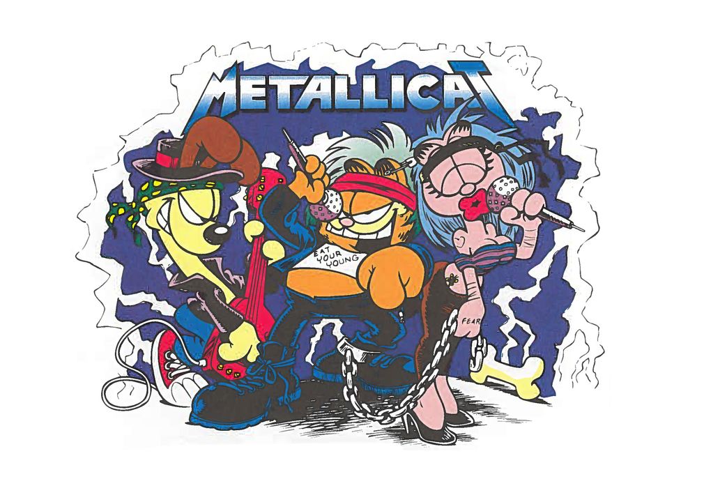 Vintage METALLICAT GARFIELD METALLICA T-SHIRT | Grailed