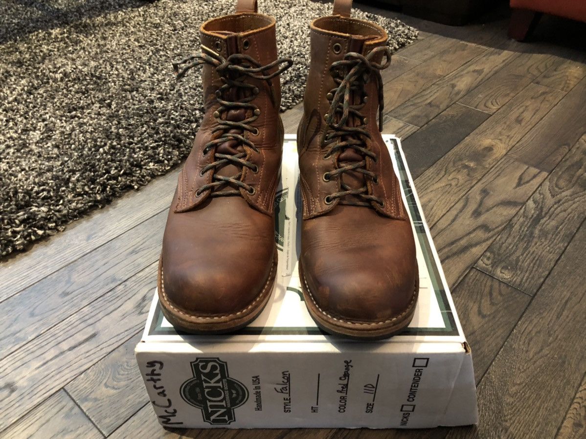 Nicks Boots Nicks Handmade boots The Falcon in predator orange size 11D ...