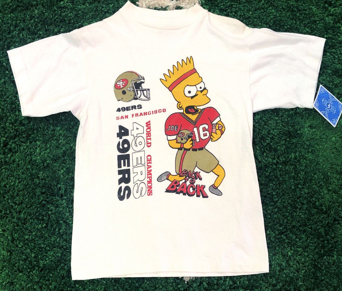 The Simpsons × Vintage Vintage 90s’ Bart Simpson x Joe Montana x 49ers ...