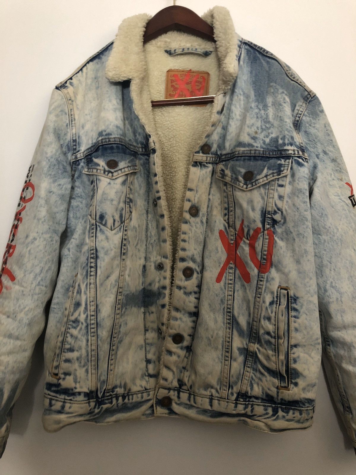 Levi's × The Weeknd Levi’s XO The Weeknd Sherpa Denim Lined Jacket ...