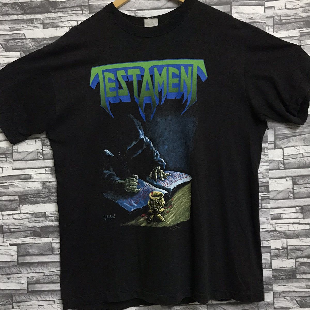 Band Tees × Vintage Vintage 1990 testament band tee (kanye west wear it ...