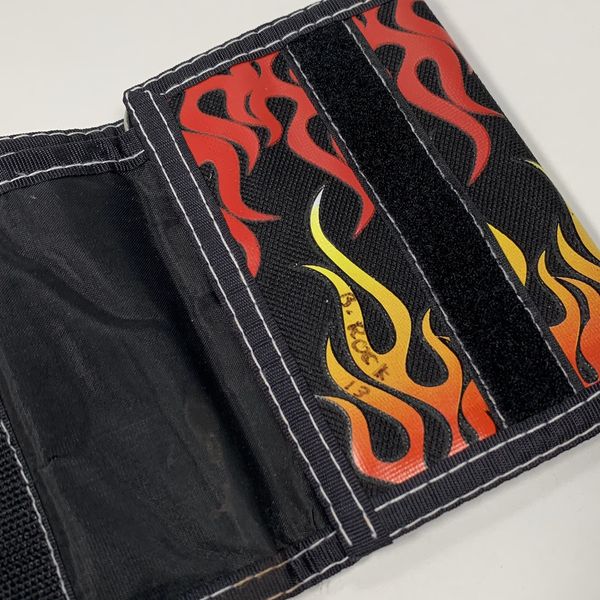 Vintage Vintage Y2K 🔥 flames biker motorcycle velcro chain wallet | Grailed