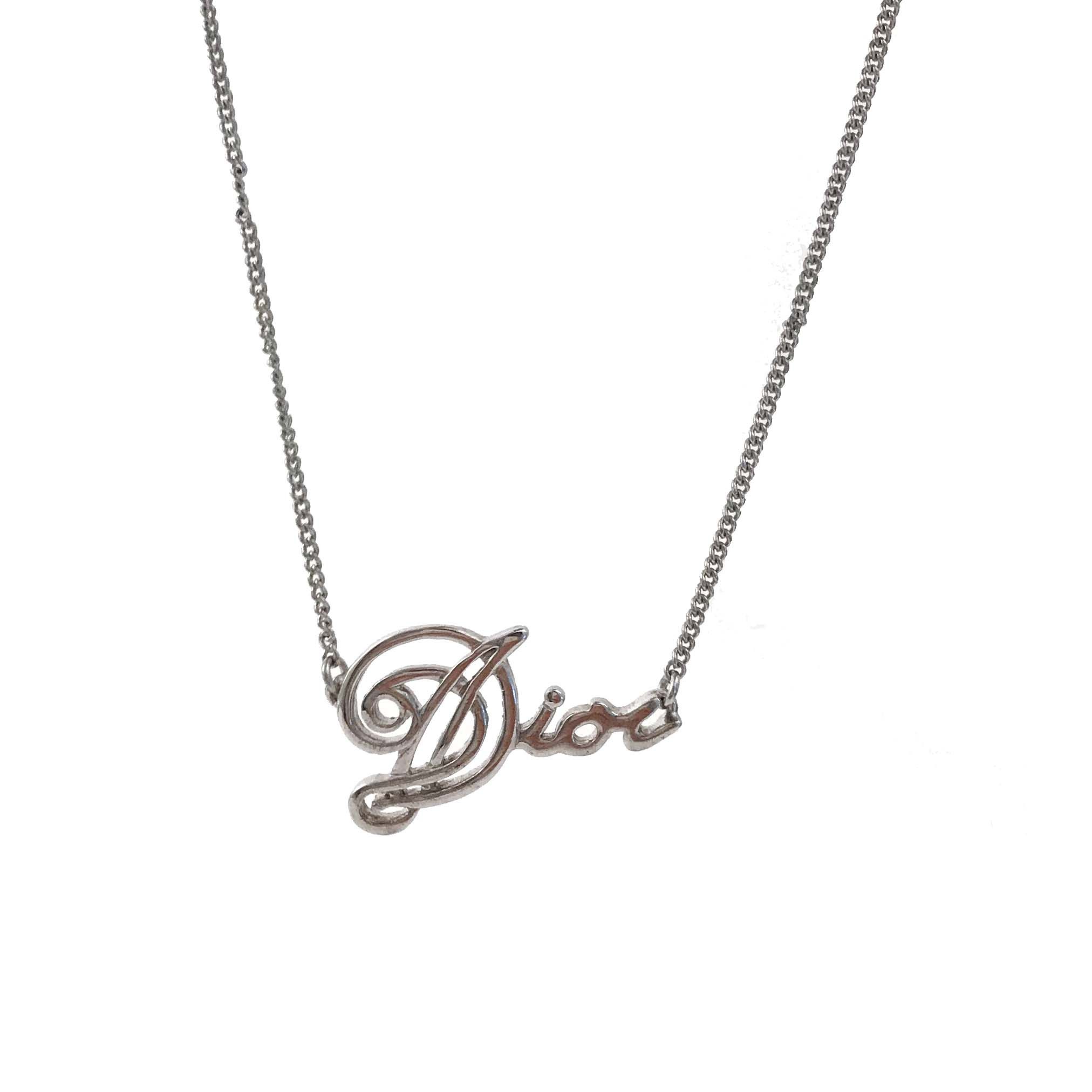 Dior Dior Cursive Logo Necklace | Grailed