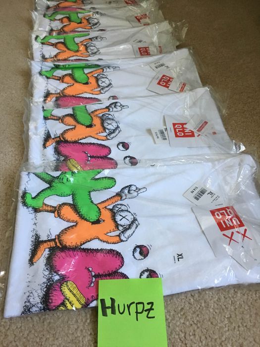 Uniqlo Kaws x Uniqlo Bubble Letter Graphic Tee. DS. | Grailed