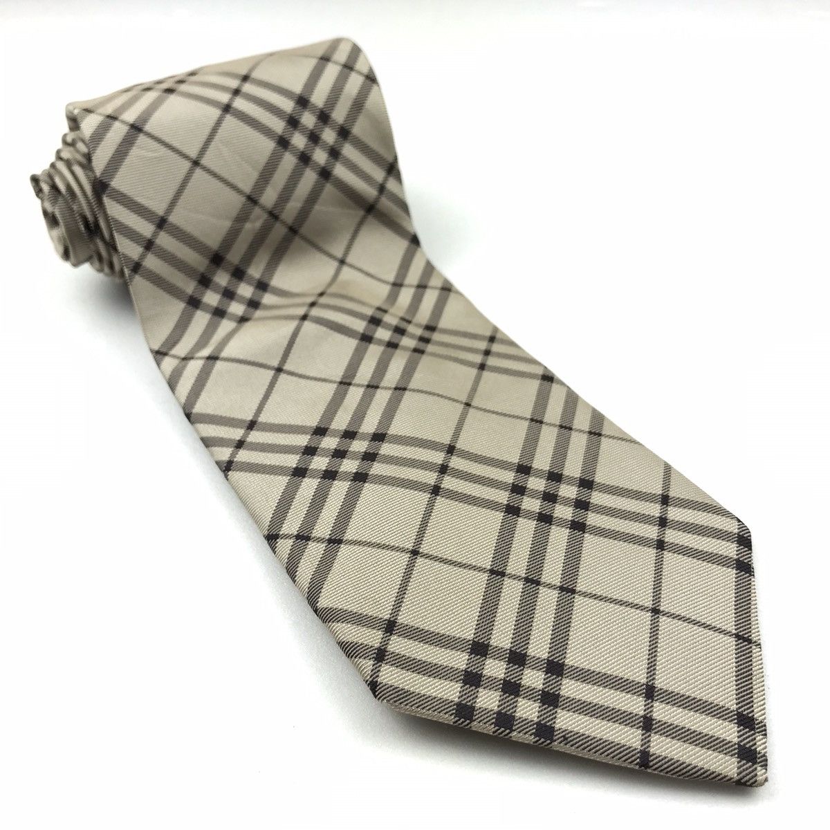 Burberry × Luxury BURBERRY NECKTIE twill silk luxury men check plaid ...