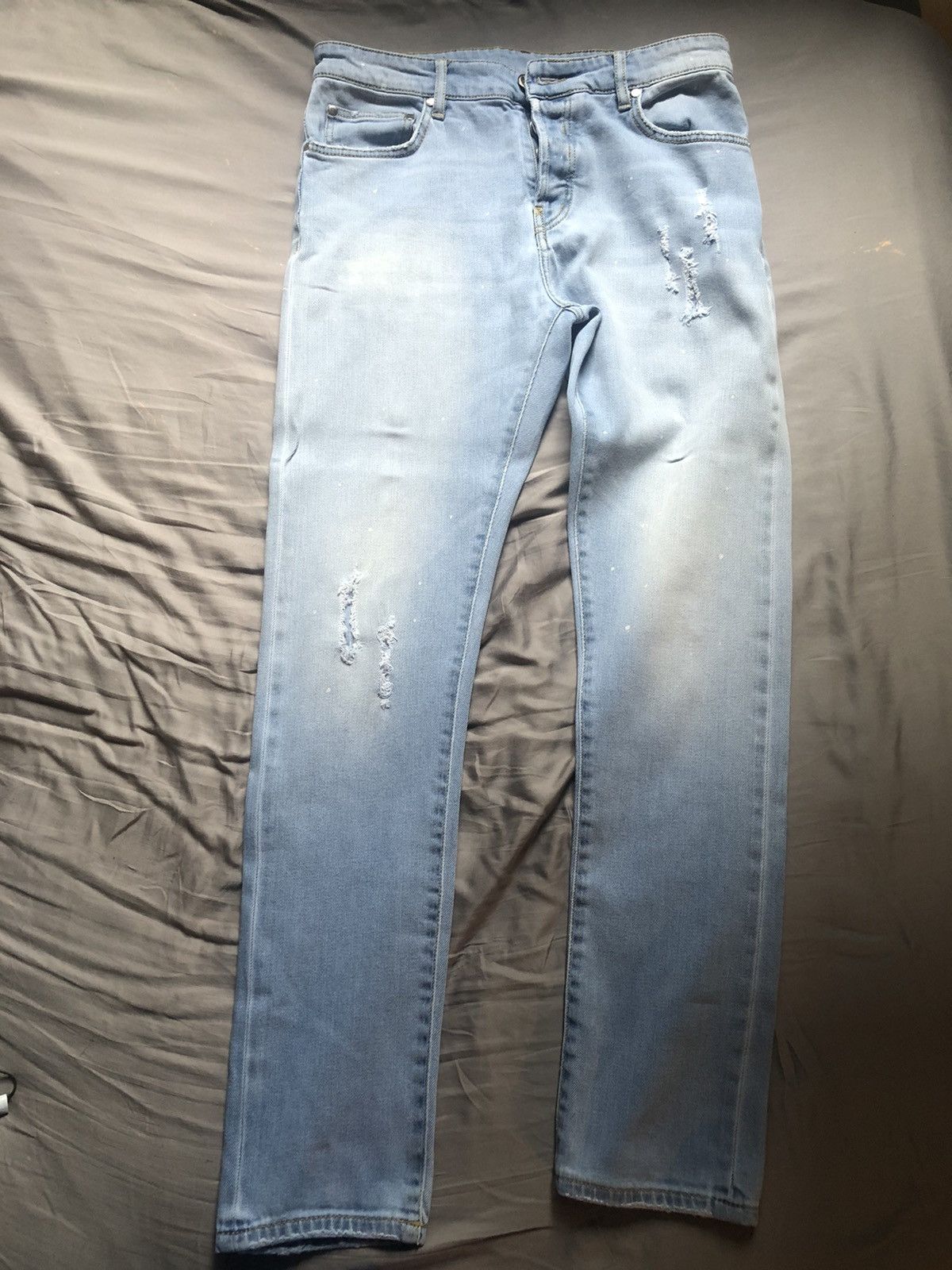 Kith Kith Monroe Denim Paint Ripped Jeans | Grailed