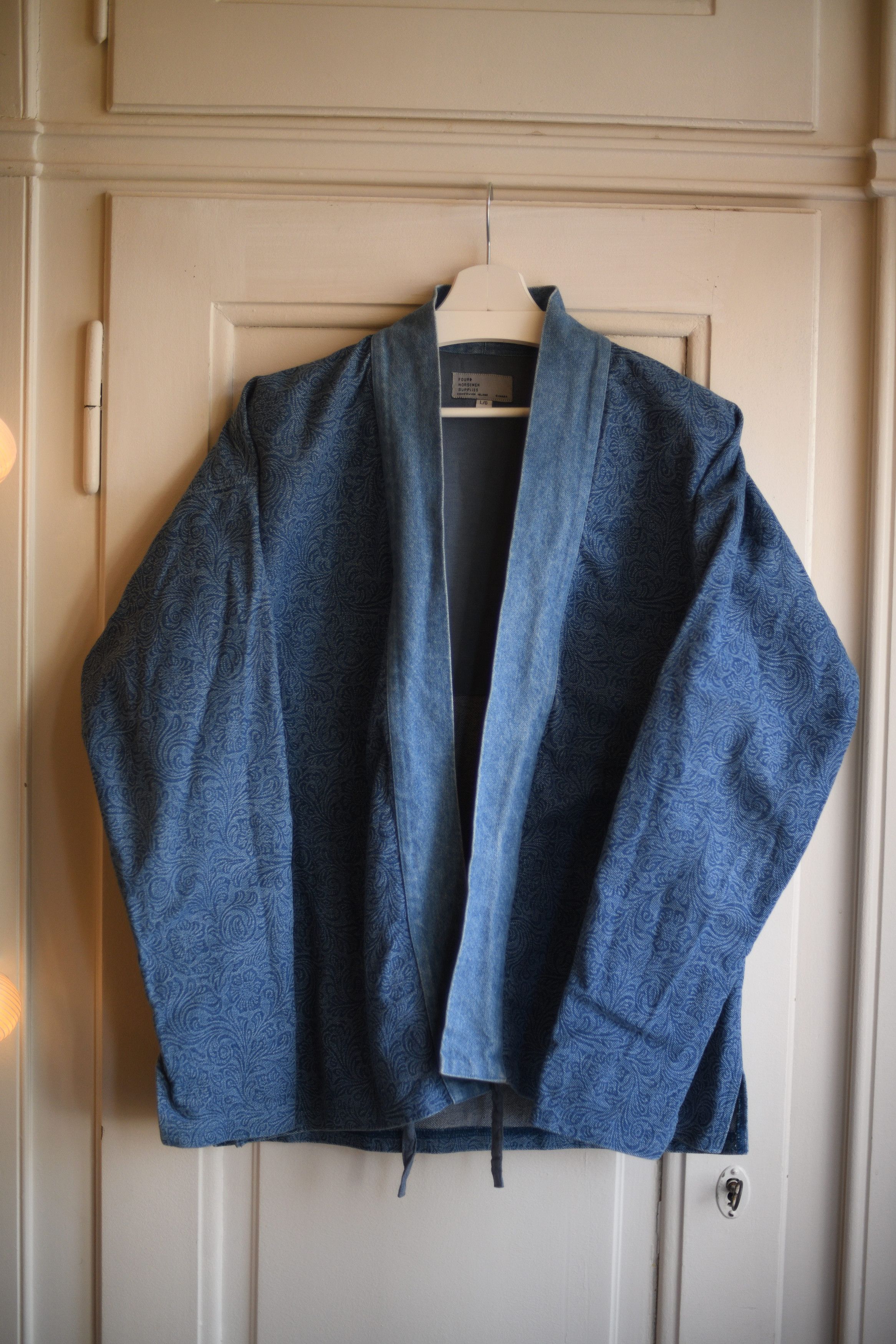 Four Horsemen Floral Embossed Denim Noragi | Grailed