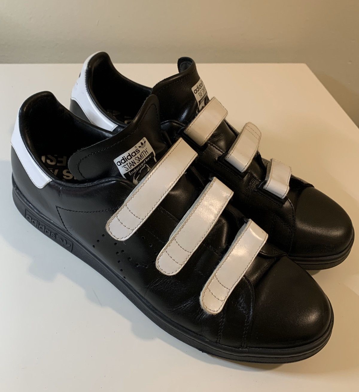 Adidas Raf Simons x Stan Smith Velcro Comfort Black/White | Grailed