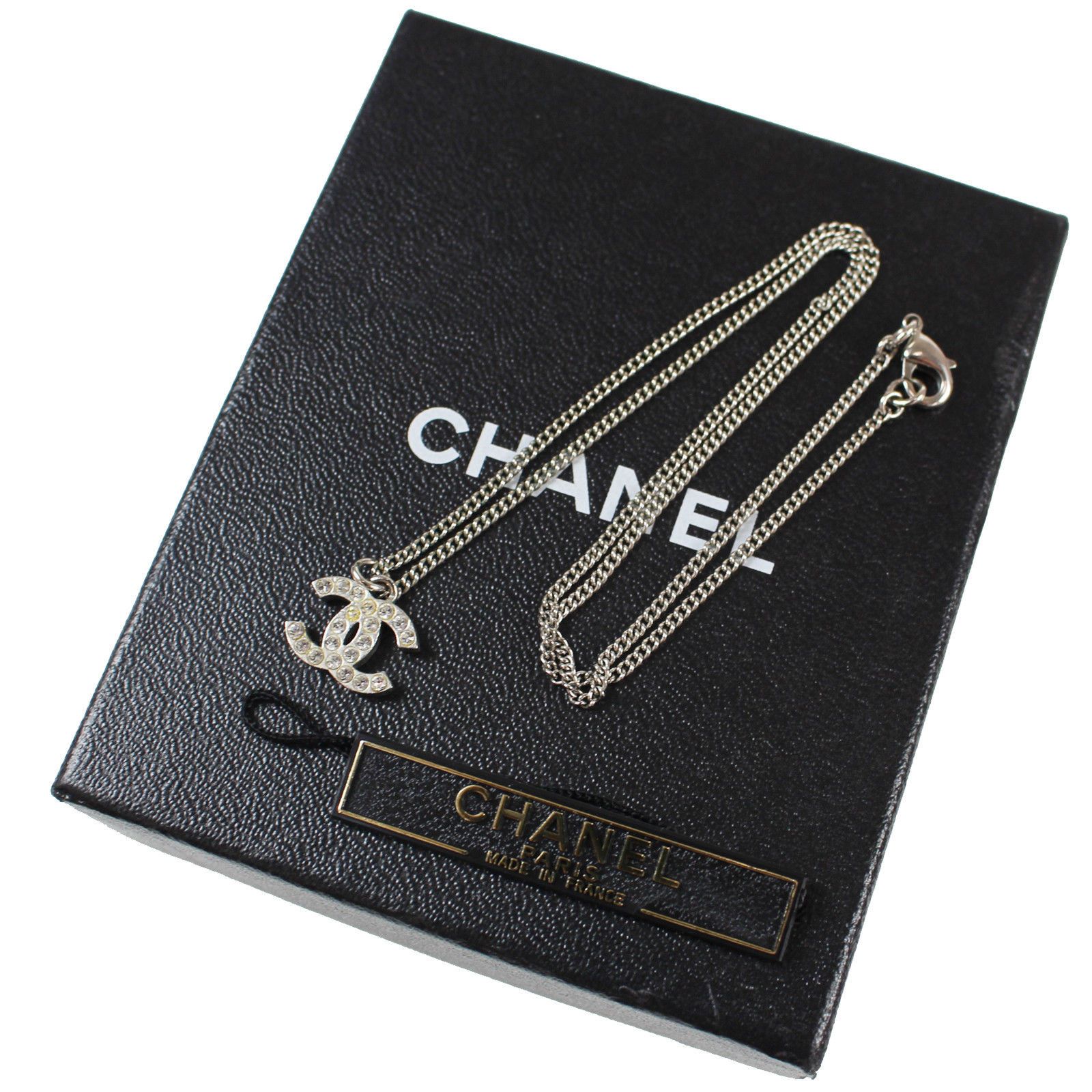 Chanel Chanel Rhinestone Diamond Chain Pendant Necklace | Grailed