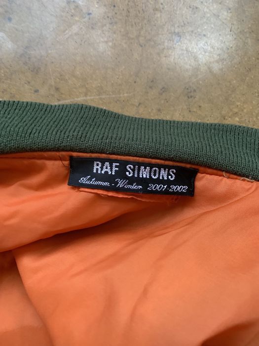 Raf Simons Raf simons bomber jacket MA-1 riot riot riot 2001 | Grailed