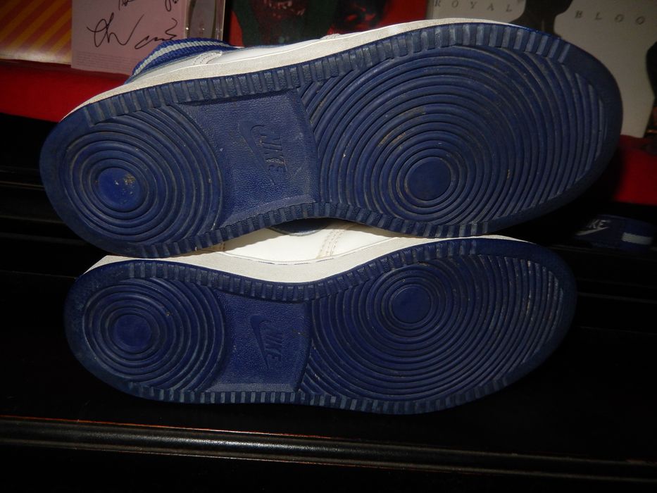 Nike Vintage Nike Vandal High Leather Sneakers (White/Blue) | Grailed