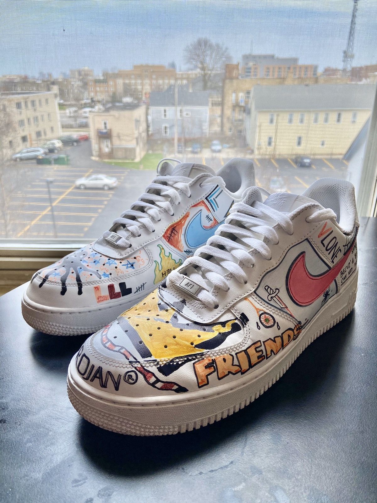 Nike Vlone style custom Air Force 1 | Grailed