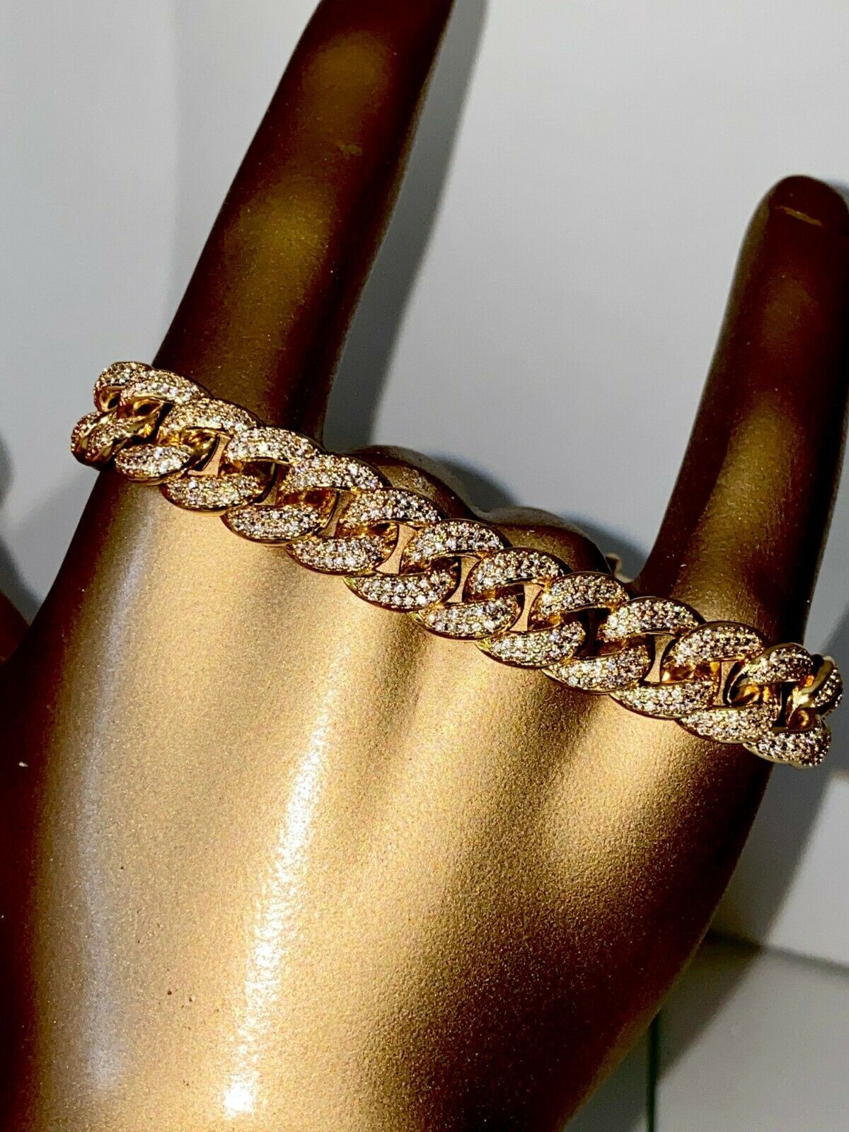 Jewelry 12MM Miami Cuban Link 14k Gold Finish Bling Bust Down | Grailed