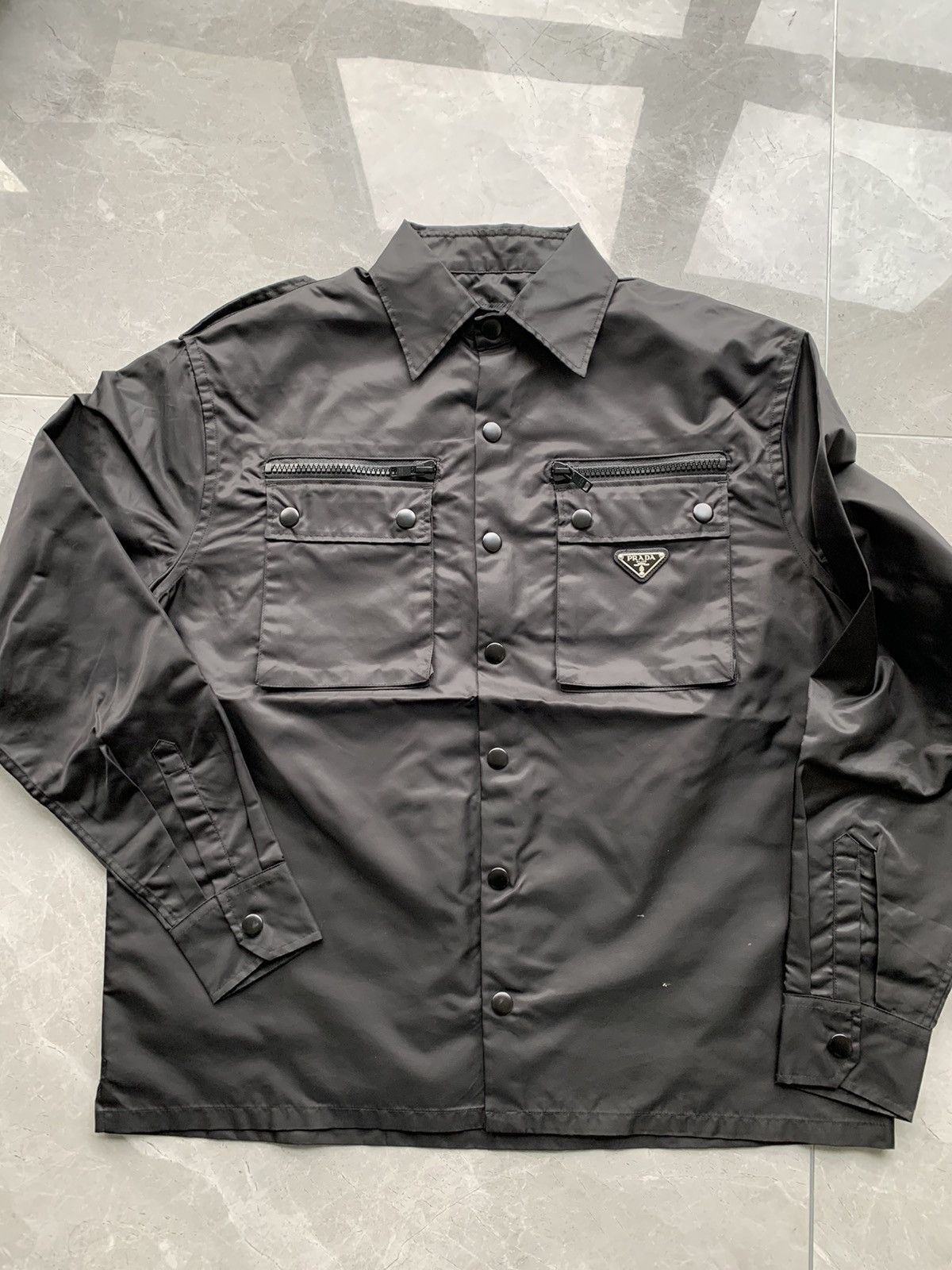Prada Signature Nylon Gabardine Shirt | Grailed