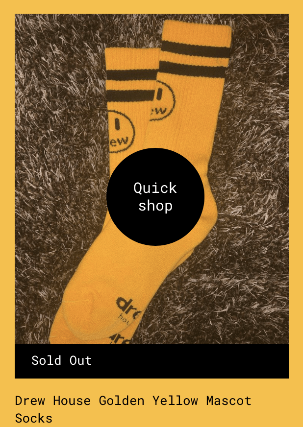 Drew House Drew House Golden Yellow Mascot Socks | Grailed