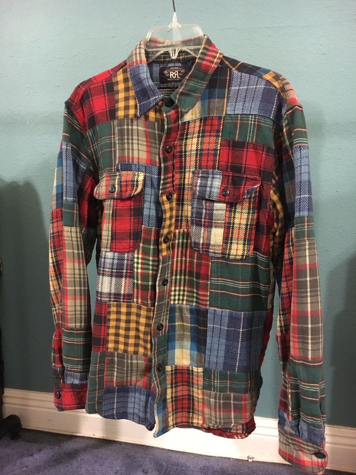 RRL Ralph Lauren Patchwork Flannel | Grailed