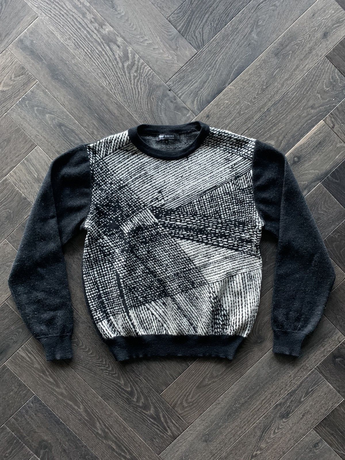 Raf Simons AW03 Intarsia Knit Sweater | Grailed
