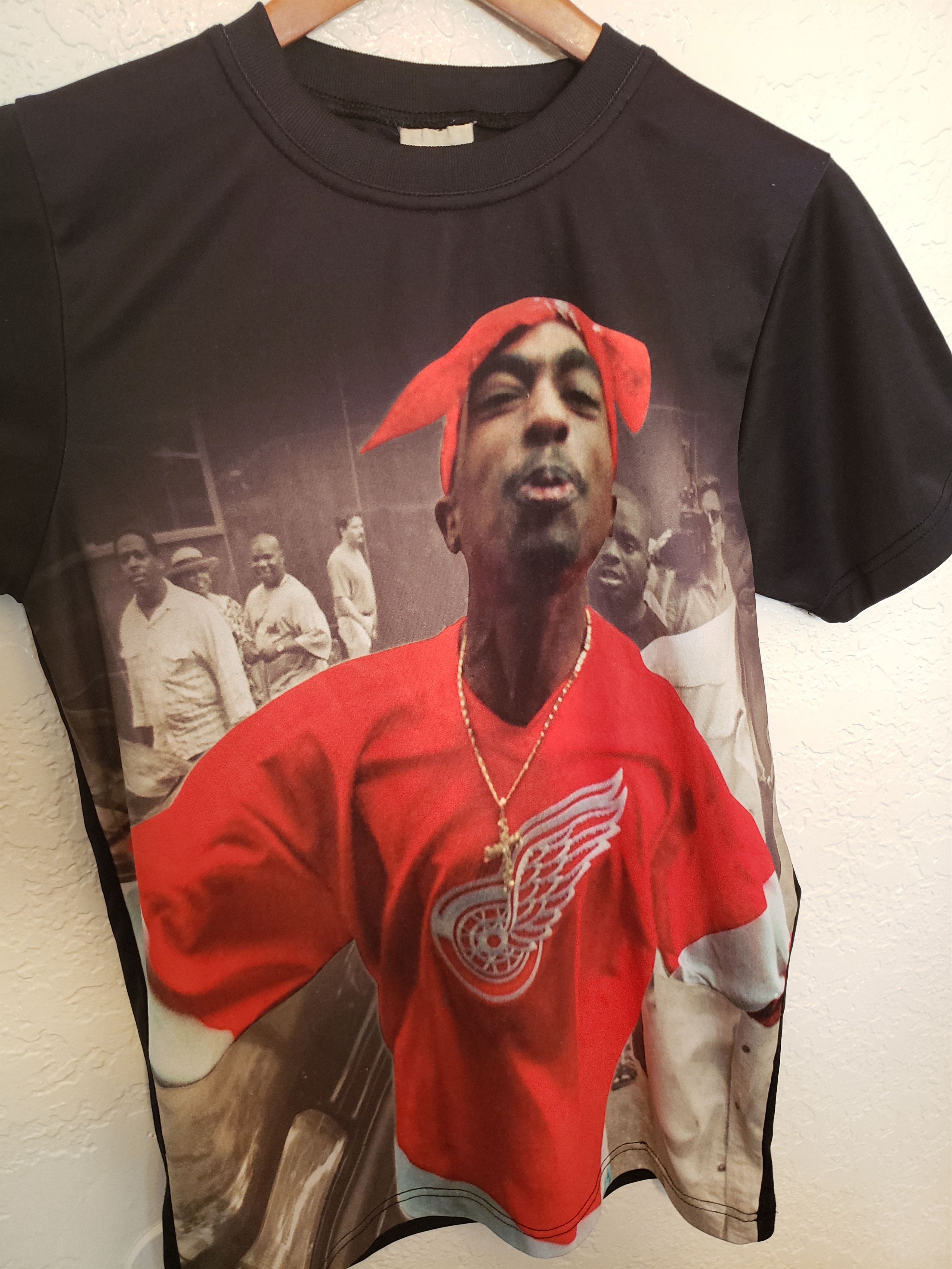 Rap Tees × Red Wing Tupac in Red Wings Jersey t shirt | Grailed