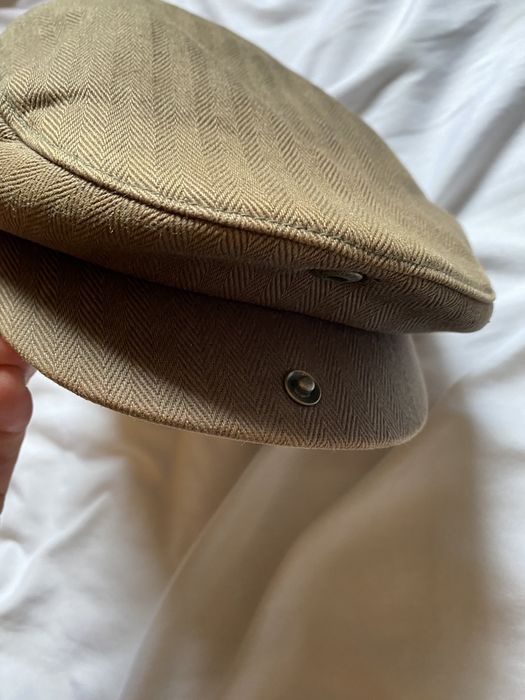 Brixton Olive green Paperboy cap with button enclosure (size medium ...